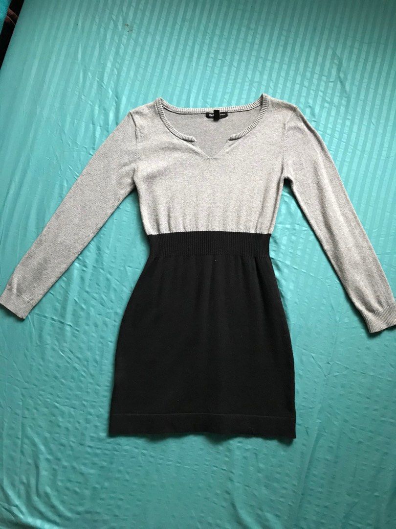 Two-Tone Knit Dress on Carousell