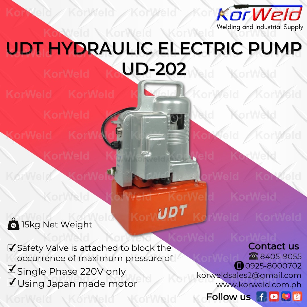 UDT HYDRAULIC ELECTRIC PUMP UD-202, Commercial & Industrial, Construction Tools & Equipment on ...