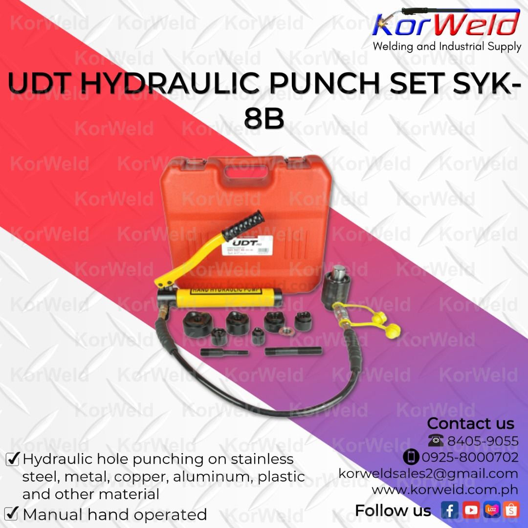 UDT HYDRAULIC PUNCH SET SYK-8B, Commercial & Industrial, Construction Tools & Equipment on Carousell