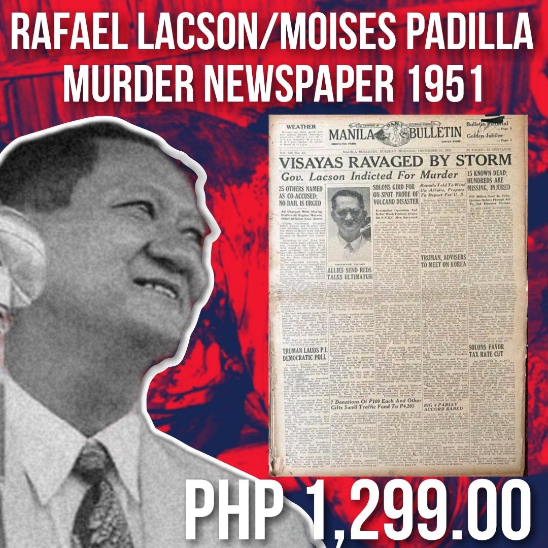 LIMITED SALE (ULTIMATE RARE) Rafael Lacson/Moises Padilla Murder ...