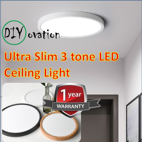 Ultra Slim LED Ceiling Light with 3 tone Light/ Easy remove and ...