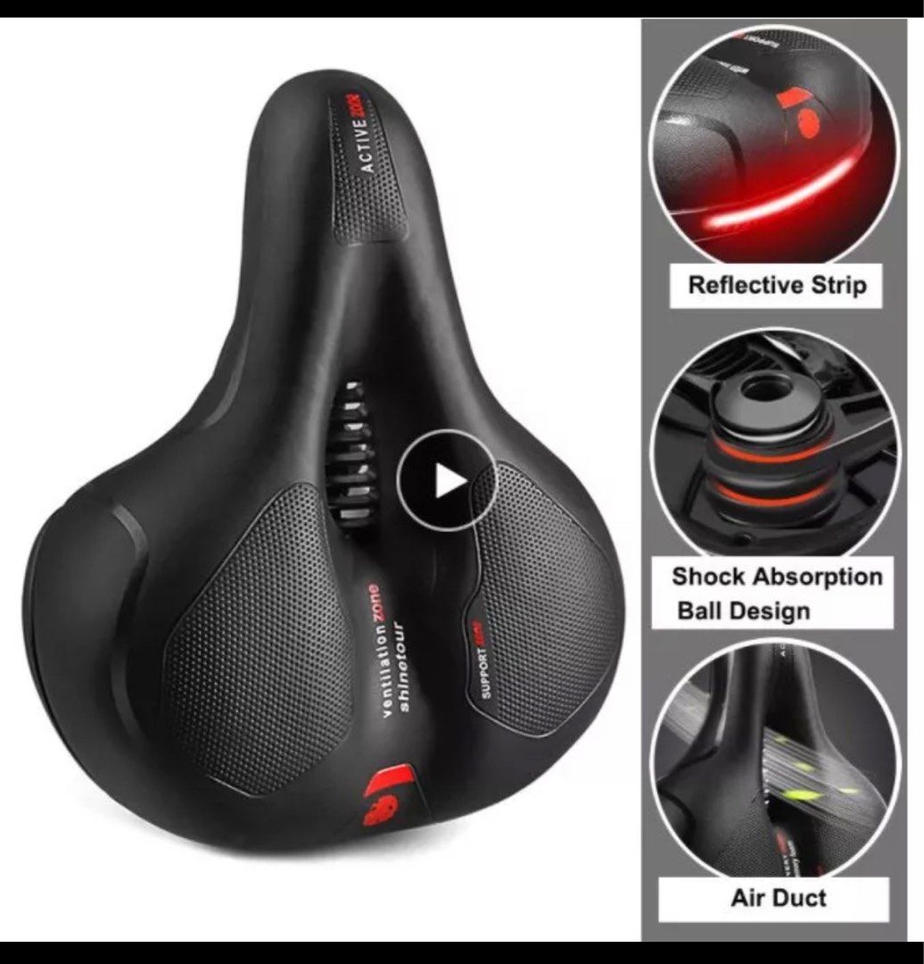 ventilation zone shine tour bicycle saddle, Sports Equipment, Bicycles ...