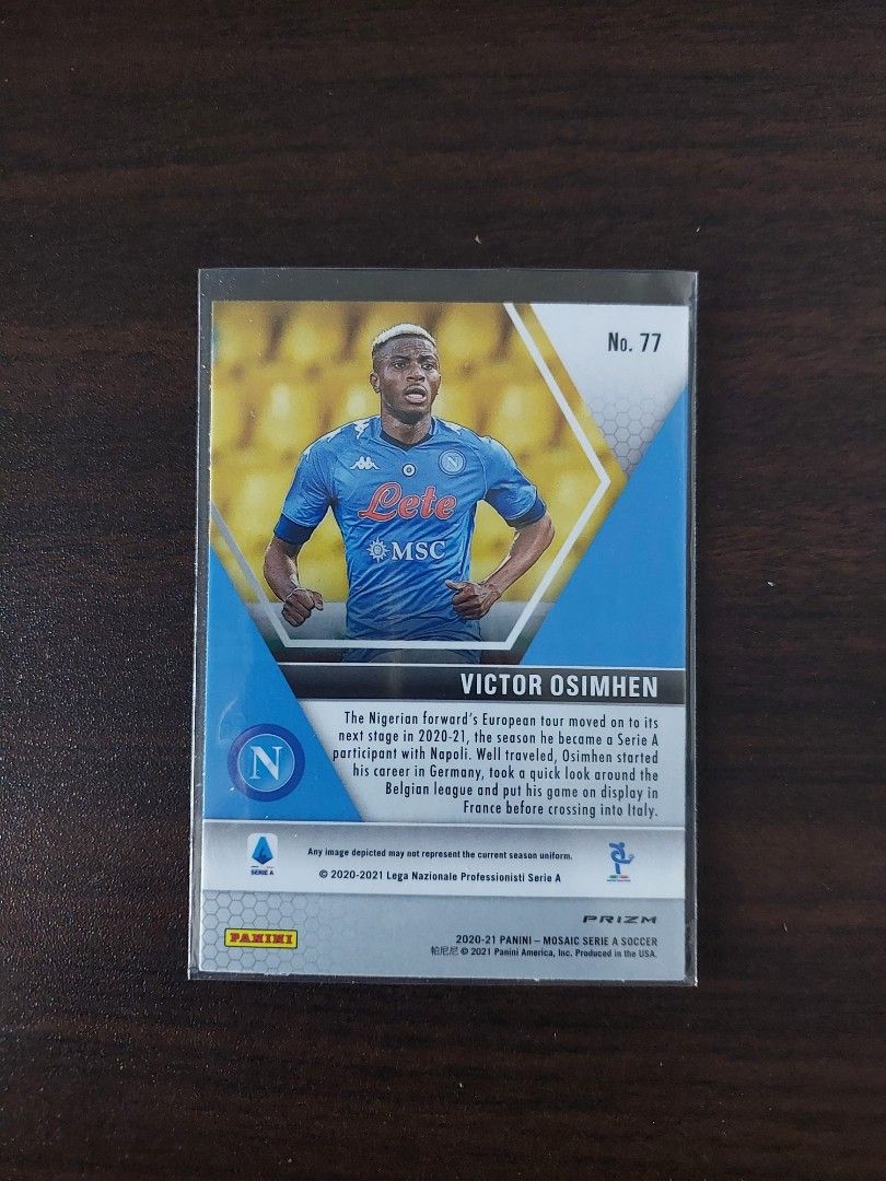 VICTOR OSIMHEN PANINI SILVER MOSAIC PRIZM ROOKIE RC SOCCER CARDS NOT ...