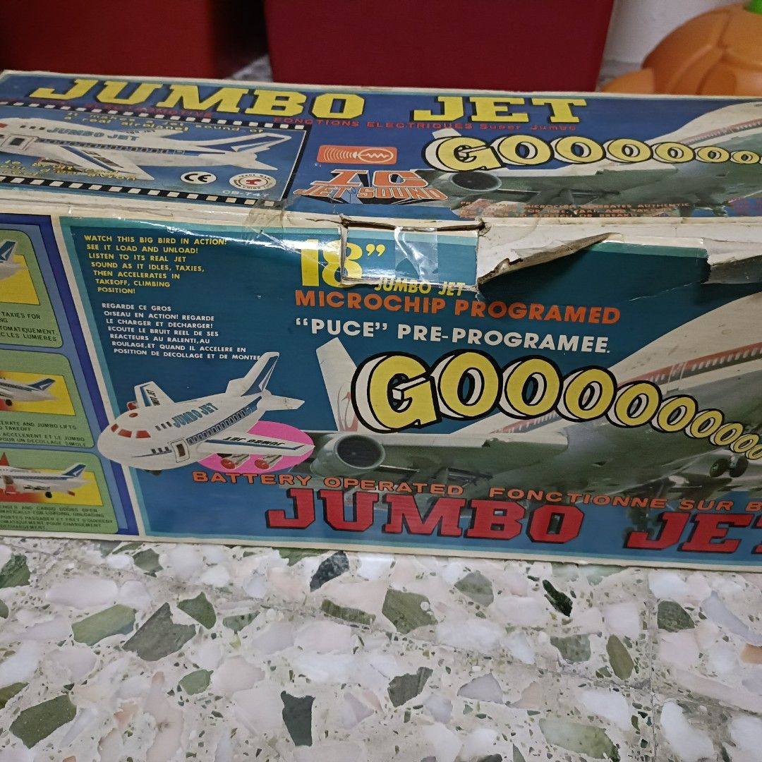 Vintage 1988 cheng ching toys jet 747 airplane, Hobbies & Toys ...