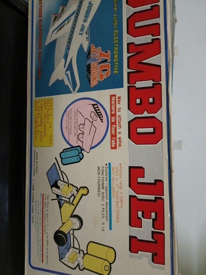 Vintage 1988 cheng ching toys jet 747 airplane, Hobbies & Toys ...