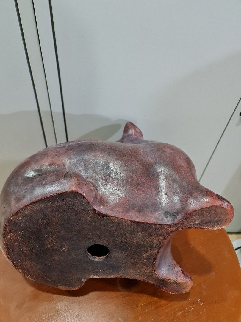 Vintage Big Clay Fortune Pig / Big Piggy Bank, Hobbies & Toys ...