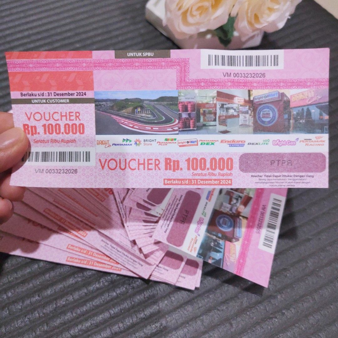 Voucher BBM PERTAMINA senilai 100.000, Tiket & Voucher, Kartu Hadiah & Voucher di Carousell
