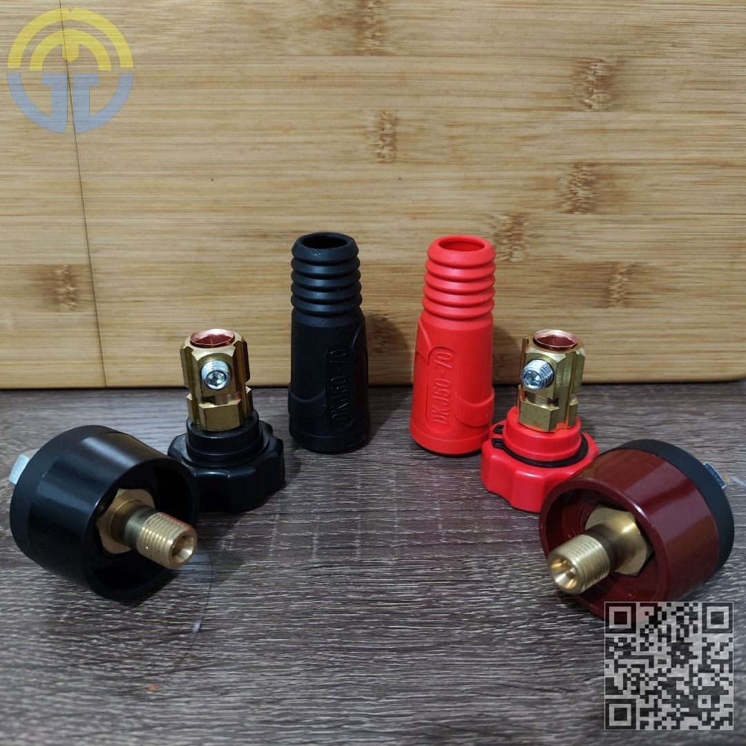 Welding Cable Connector Threaded Plug and Socket Set DKJ 50-70 500A ...