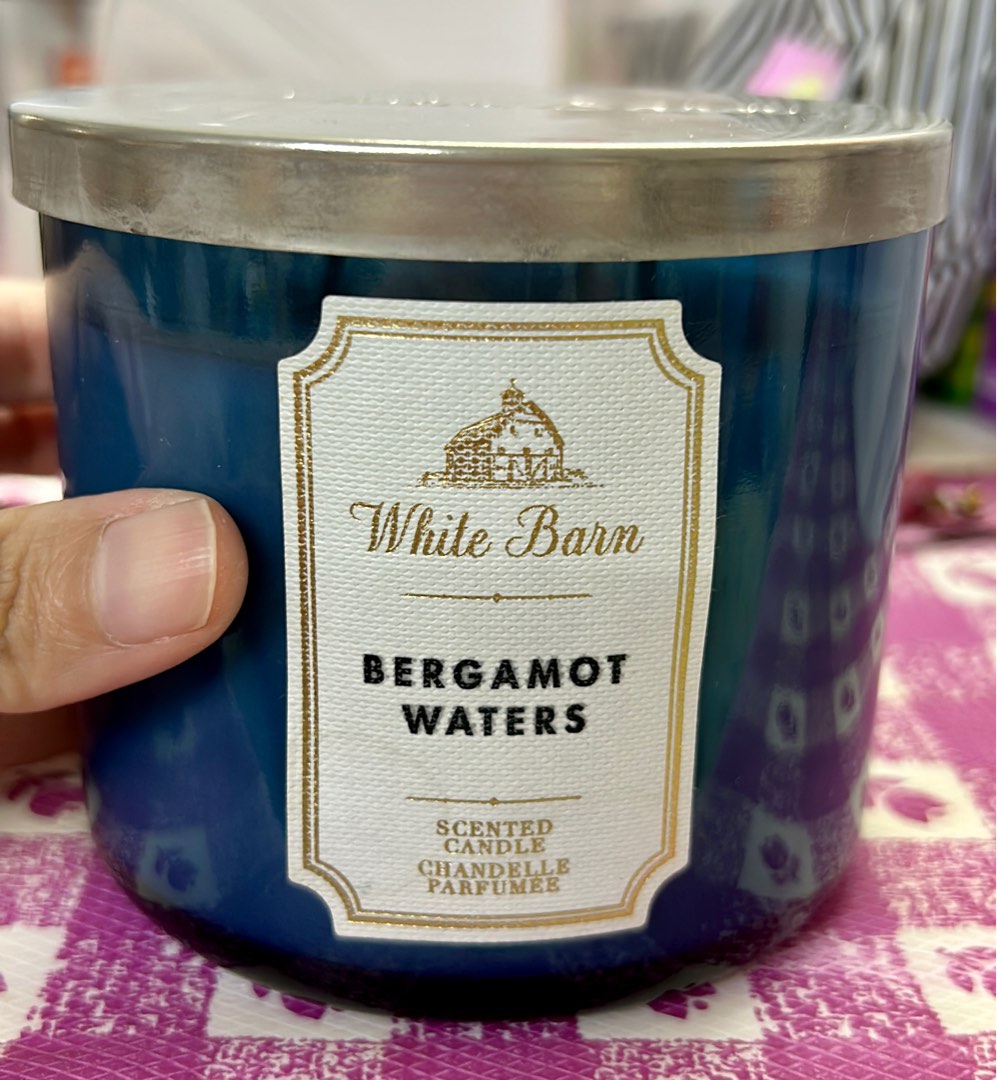 White Barn Bergamot Waters Scented Candle 411g, Furniture & Home Living ...