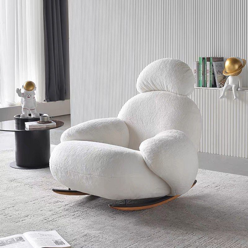 White Lazy Rocking Chair, Furniture & Home Living, Furniture, Chairs on ...