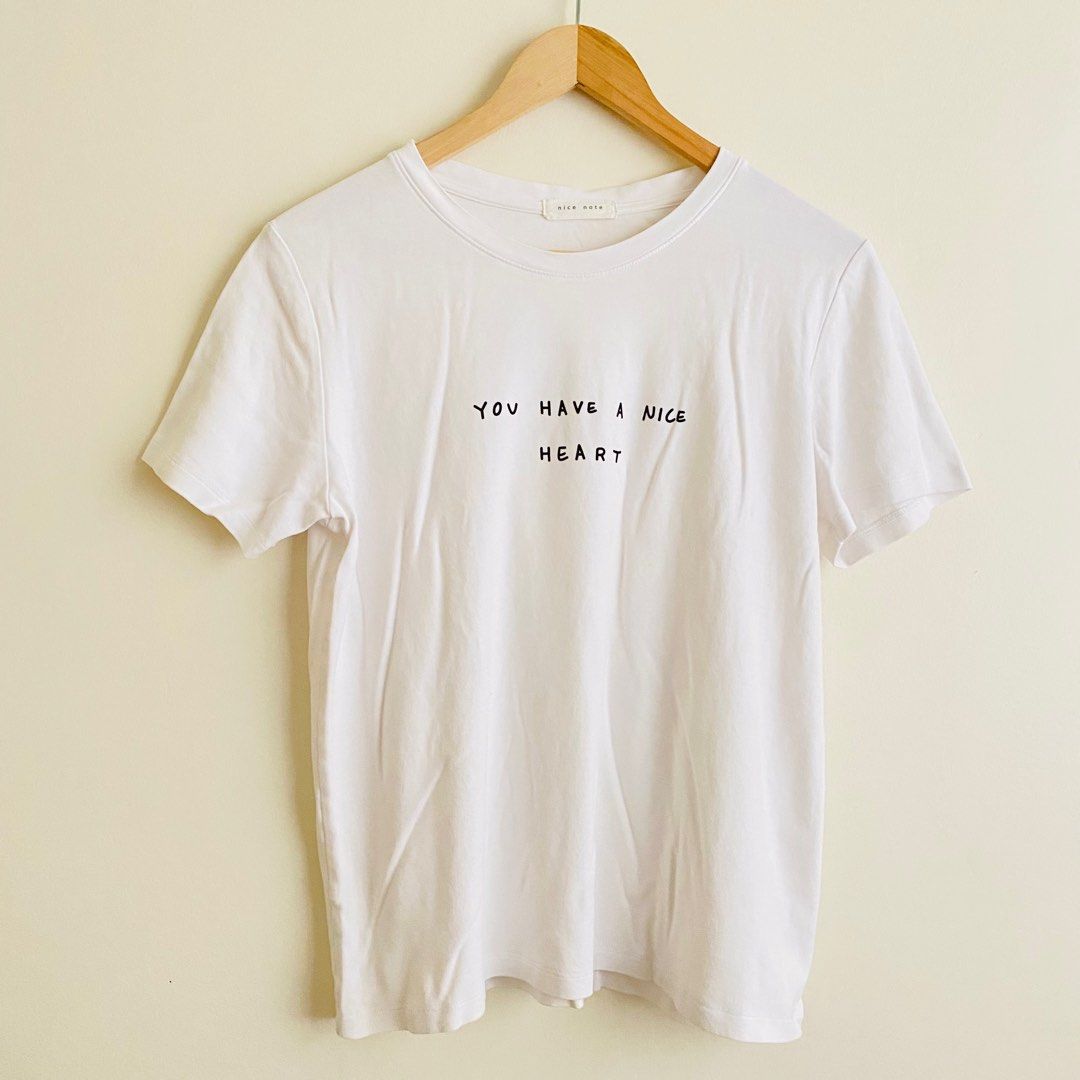White Statement Minimalist Shirt, Women's Fashion, Tops, Shirts on ...