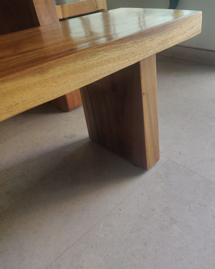 Wooden bench (One Solid piece of wood), Furniture & Home Living ...