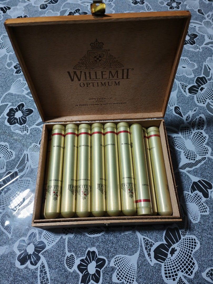 Wooden cigar boxes and empty cigar tubes., Everything Else on Carousell
