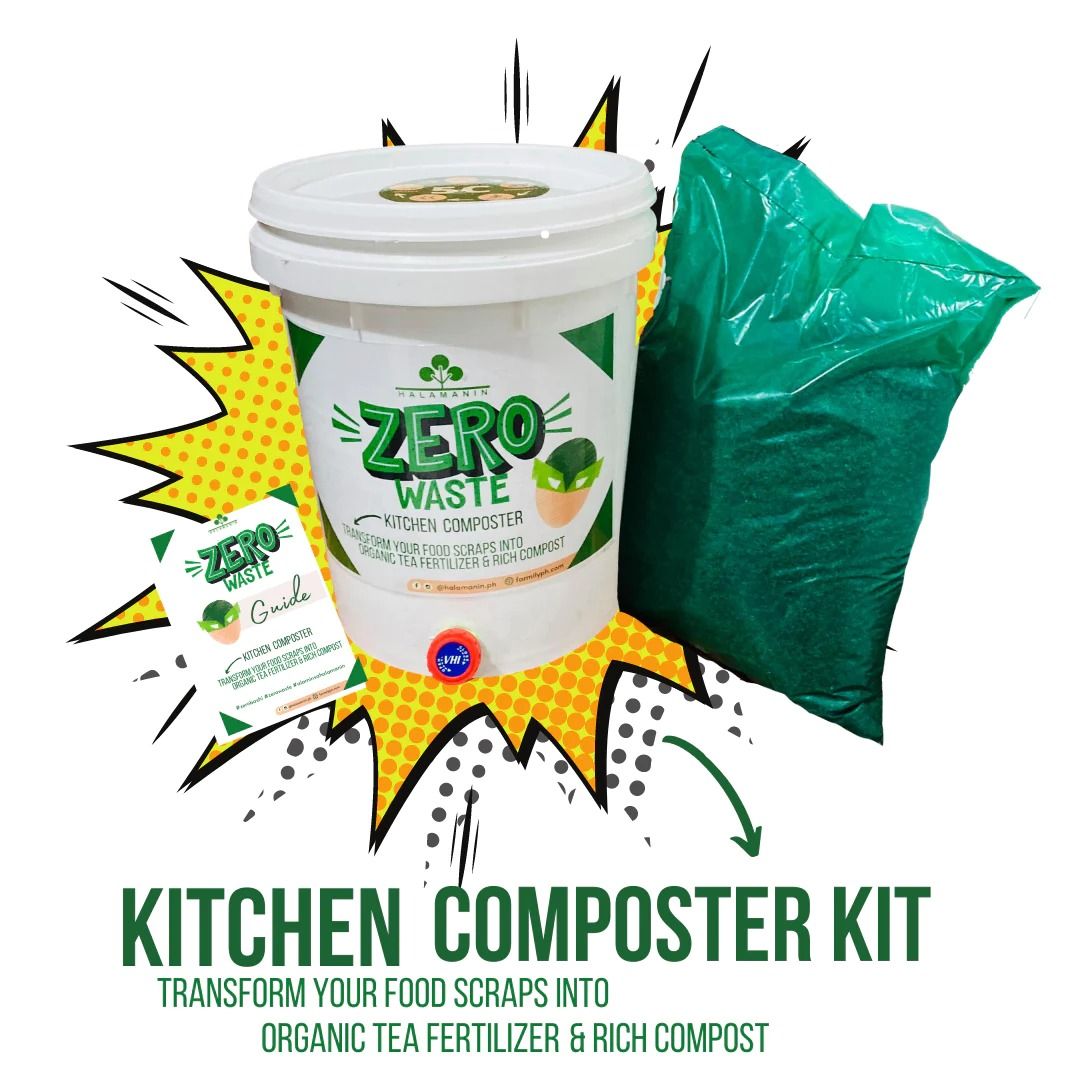 Zerobashi Kitchen Composting Kit w/ faucet 20 liters capacity ...