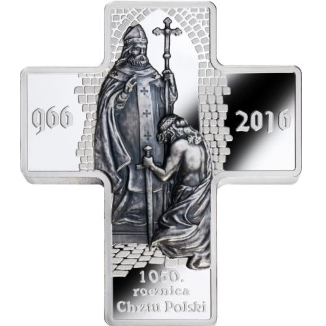 1050th Anniversary of the baptism of Poland 5 oz Silver Coin, Hobbies ...