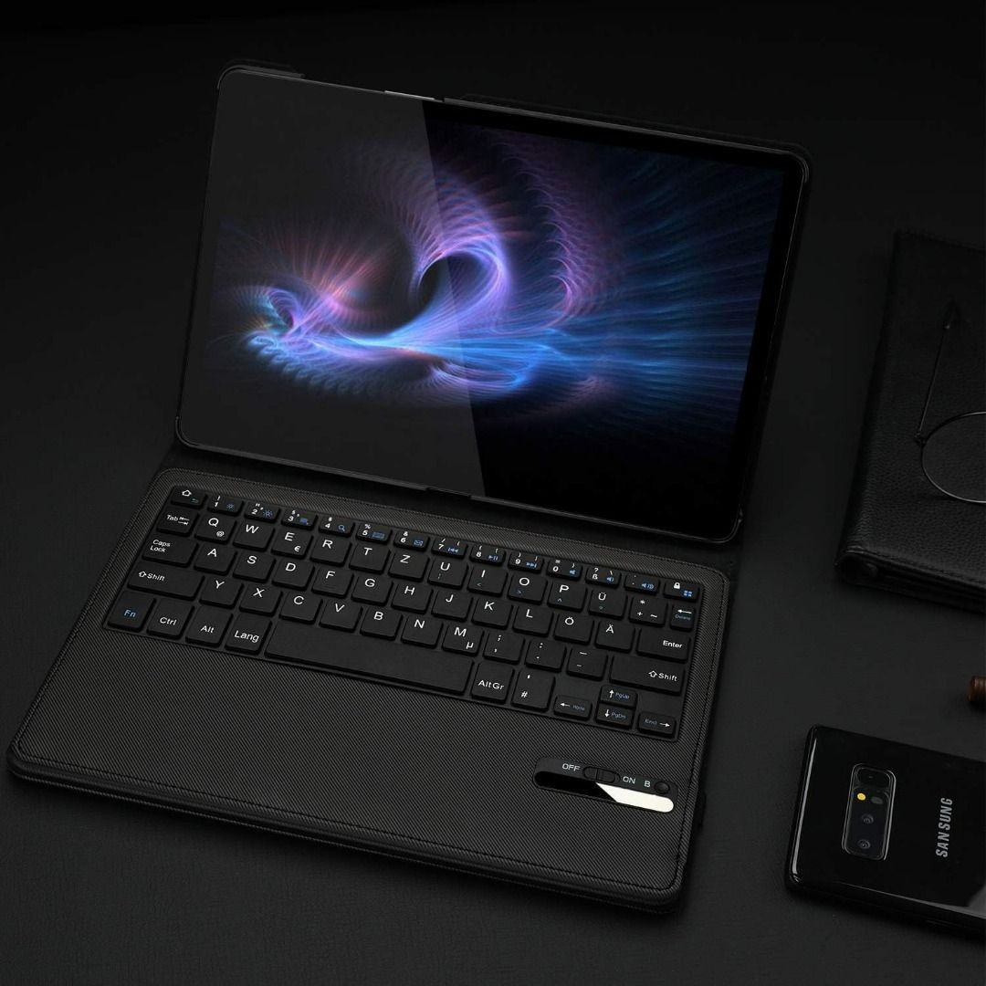 1519) BLUETOOTH KEYBOARD WITH CASE FOR SAMSUNG GALAXY TAB A T510N ...