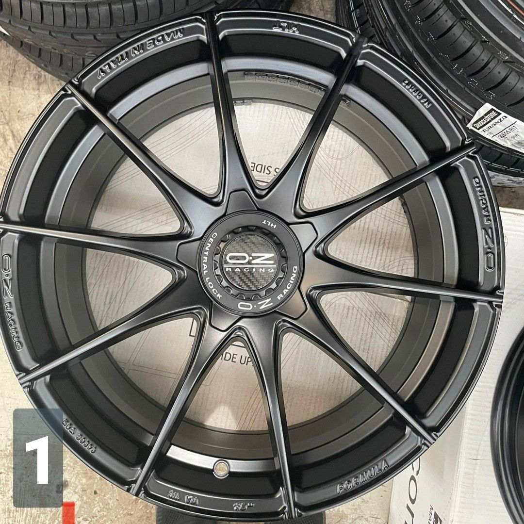 18" Original OZ RACING rims FORMULA hlt 5H MATT BLACK ITALY made, Car ...