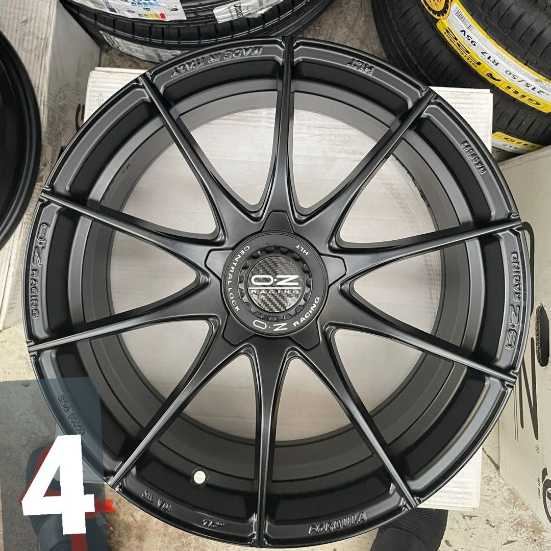 18" Original OZ RACING rims FORMULA hlt 5H MATT BLACK ITALY made, Car ...
