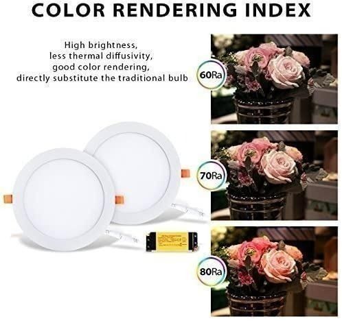 2620) 18W LED DOWNLIGHT, LVWIT LED RECESSED PANEL CEILING LIGHT, 2 PACK ...