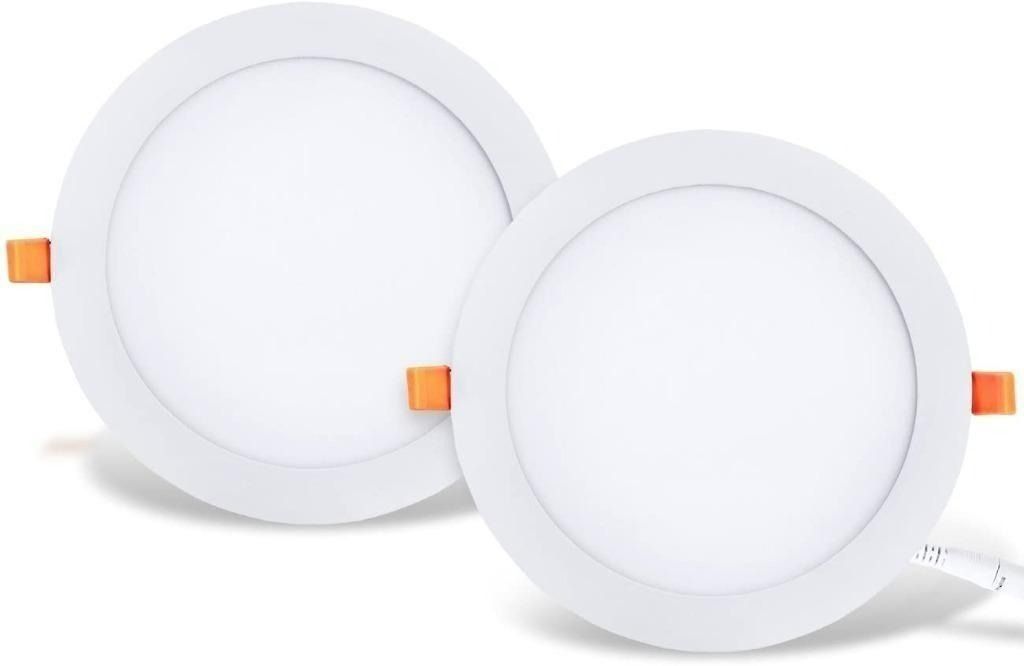 2620) 18W LED DOWNLIGHT, LVWIT LED RECESSED PANEL CEILING LIGHT, 2 PACK ...