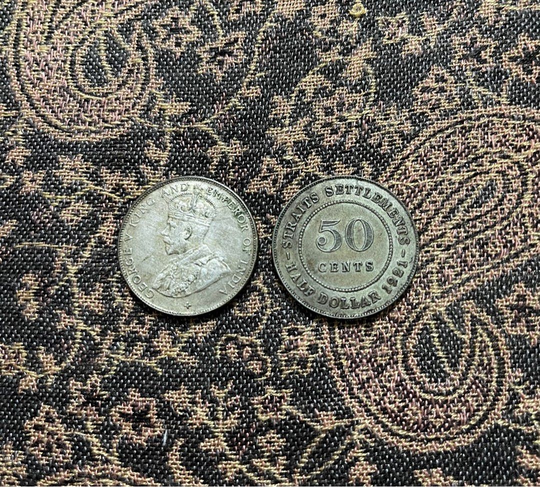 50 cents King George V coins 1920, 1921, Hobbies & Toys, Memorabilia ...