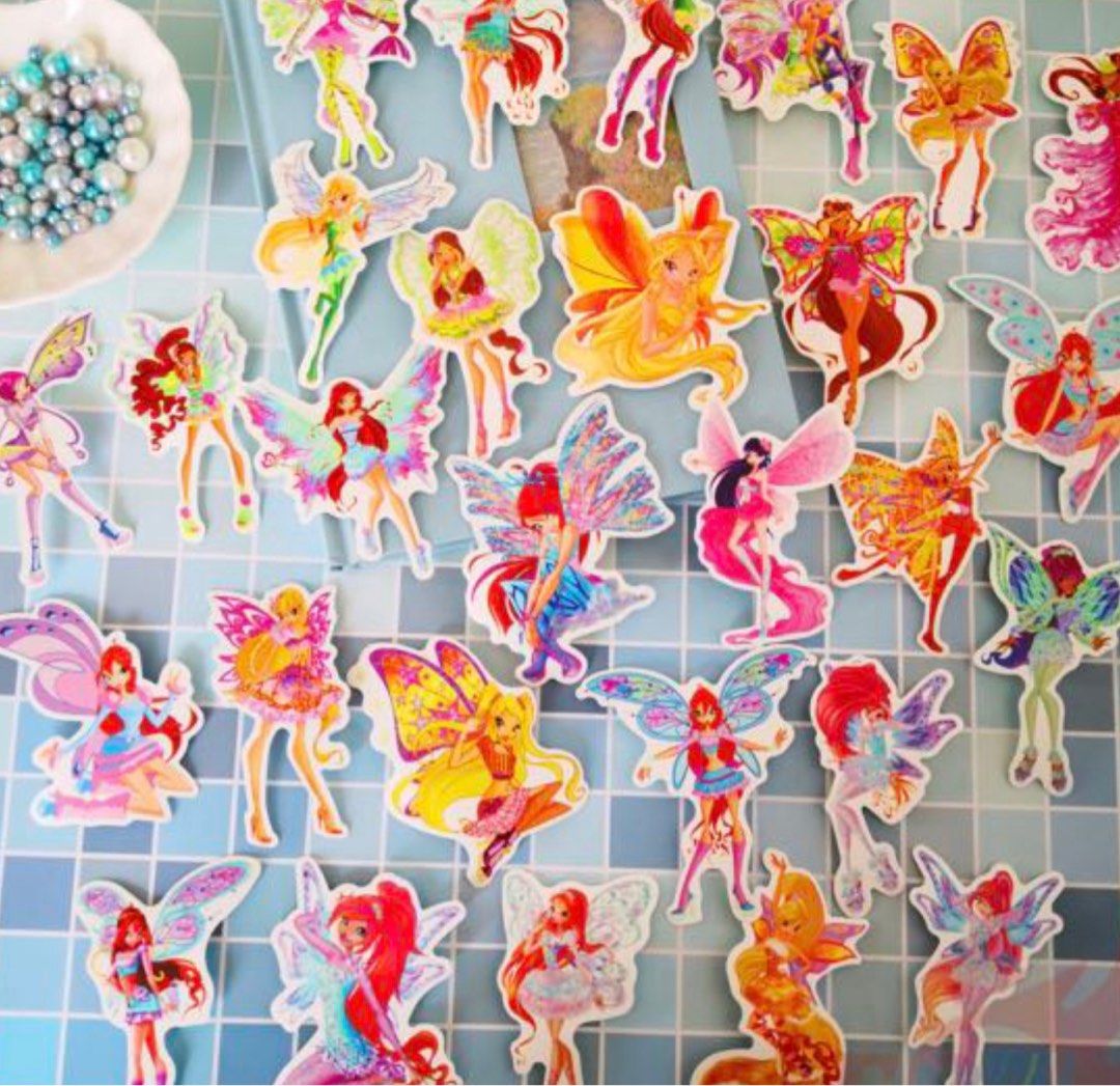 70pcs/Set Floral Fairy Winx Club Pixie Stickers, Hobbies & Toys ...