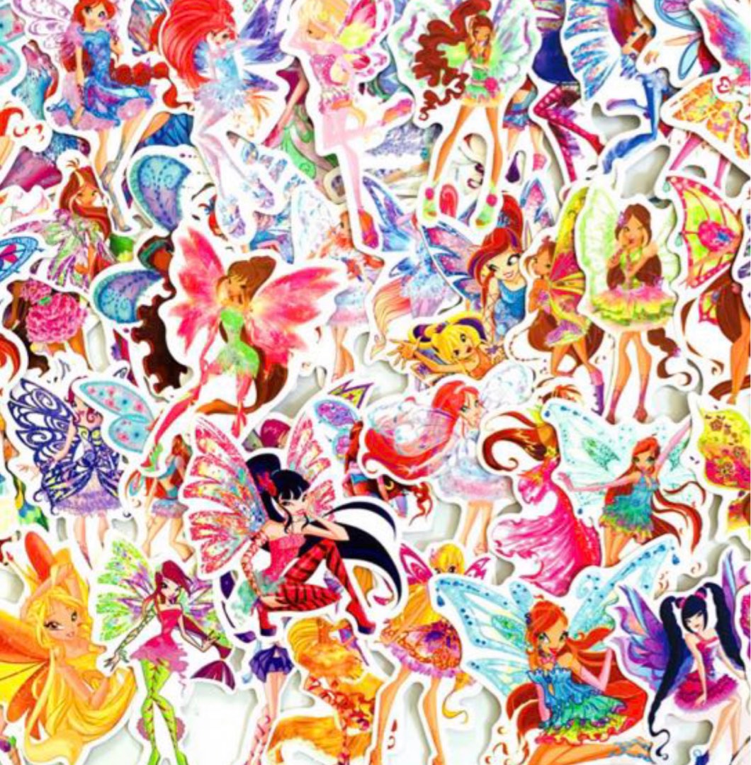 70pcs/Set Floral Fairy Winx Club Pixie Stickers, Hobbies & Toys ...