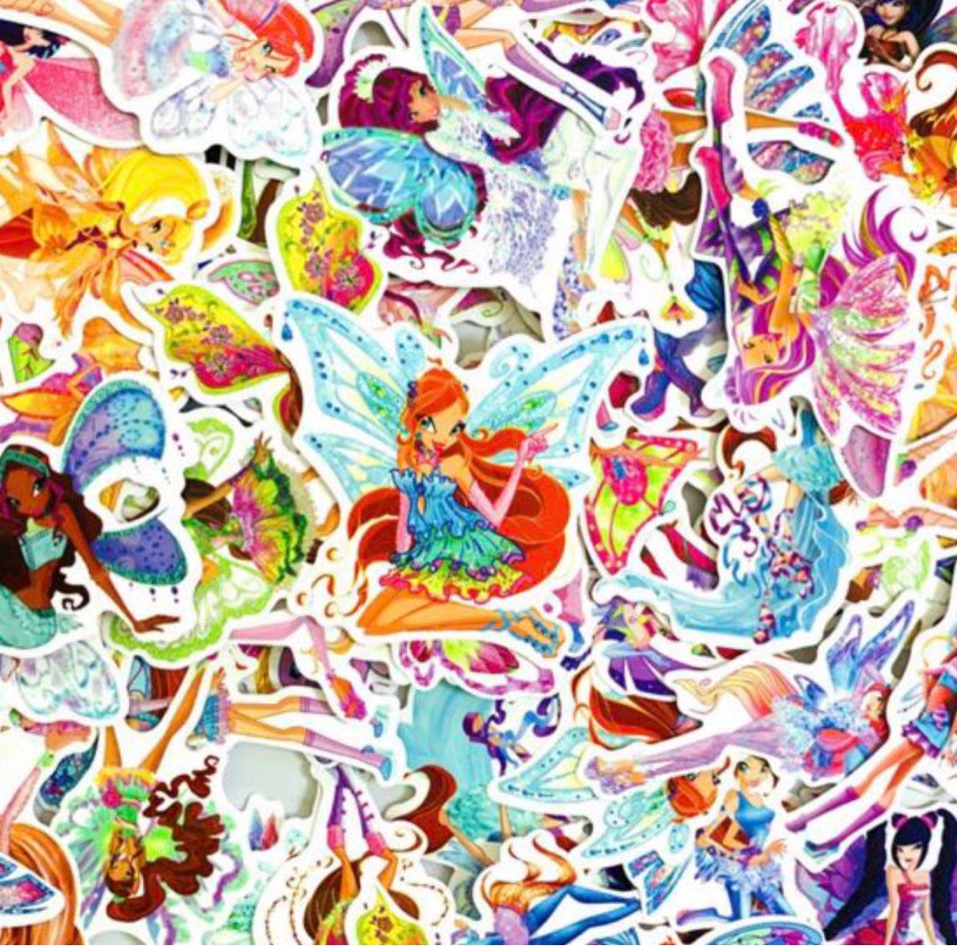 70pcs/Set Floral Fairy Winx Club Pixie Stickers, Hobbies & Toys ...