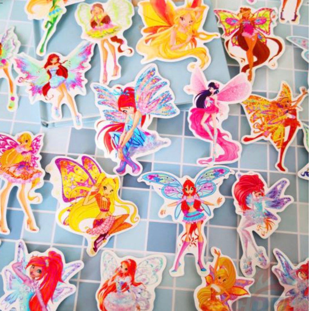 70pcs/Set Floral Fairy Winx Club Pixie Stickers, Hobbies & Toys ...