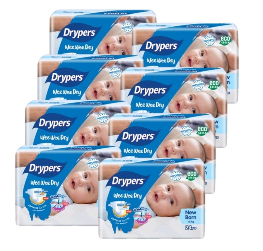 [ Drypers ] Wee Wee Dry NB 24s / Pack (SG Exclusive Pack), Babies ...