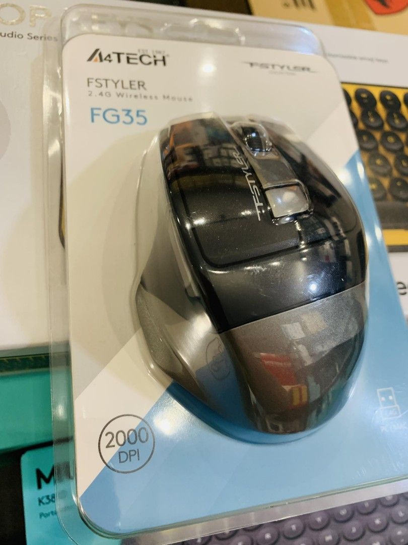A4Tech Fstyler FG35 2.4G Wireless Mouse Grey, Computers & Tech, Parts ...