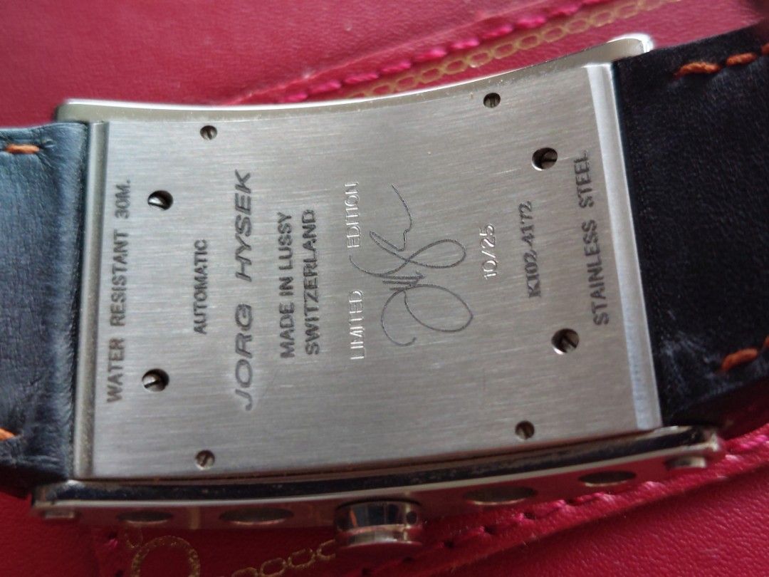 A pair of Limited Edition Swiss Made Jorg Hysek Automatic watch for ...