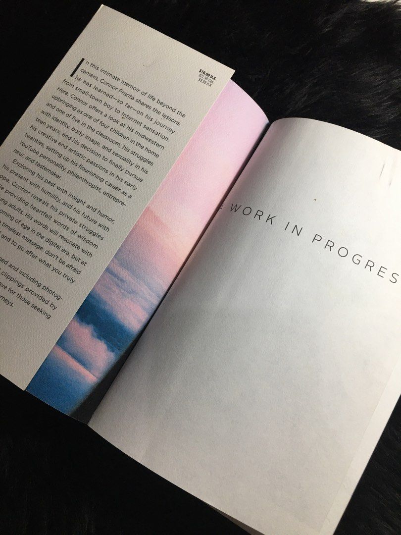 A WORK IN PROGRESS BY CONNOR FRANTA, Hobbies & Toys, Books & Magazines ...