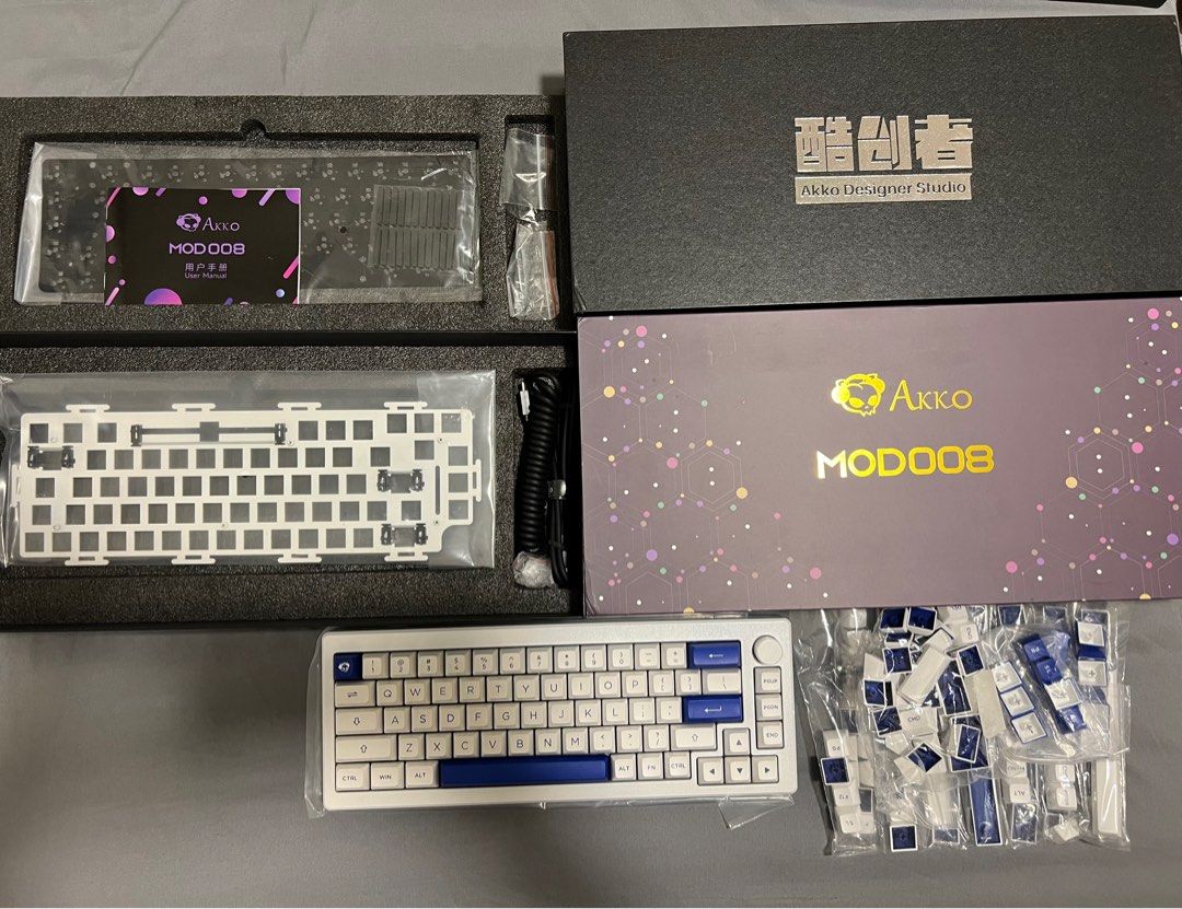 *PRICE DROP* Akko Mod 008 Fully Built Pearl White Custom Mechanical ...