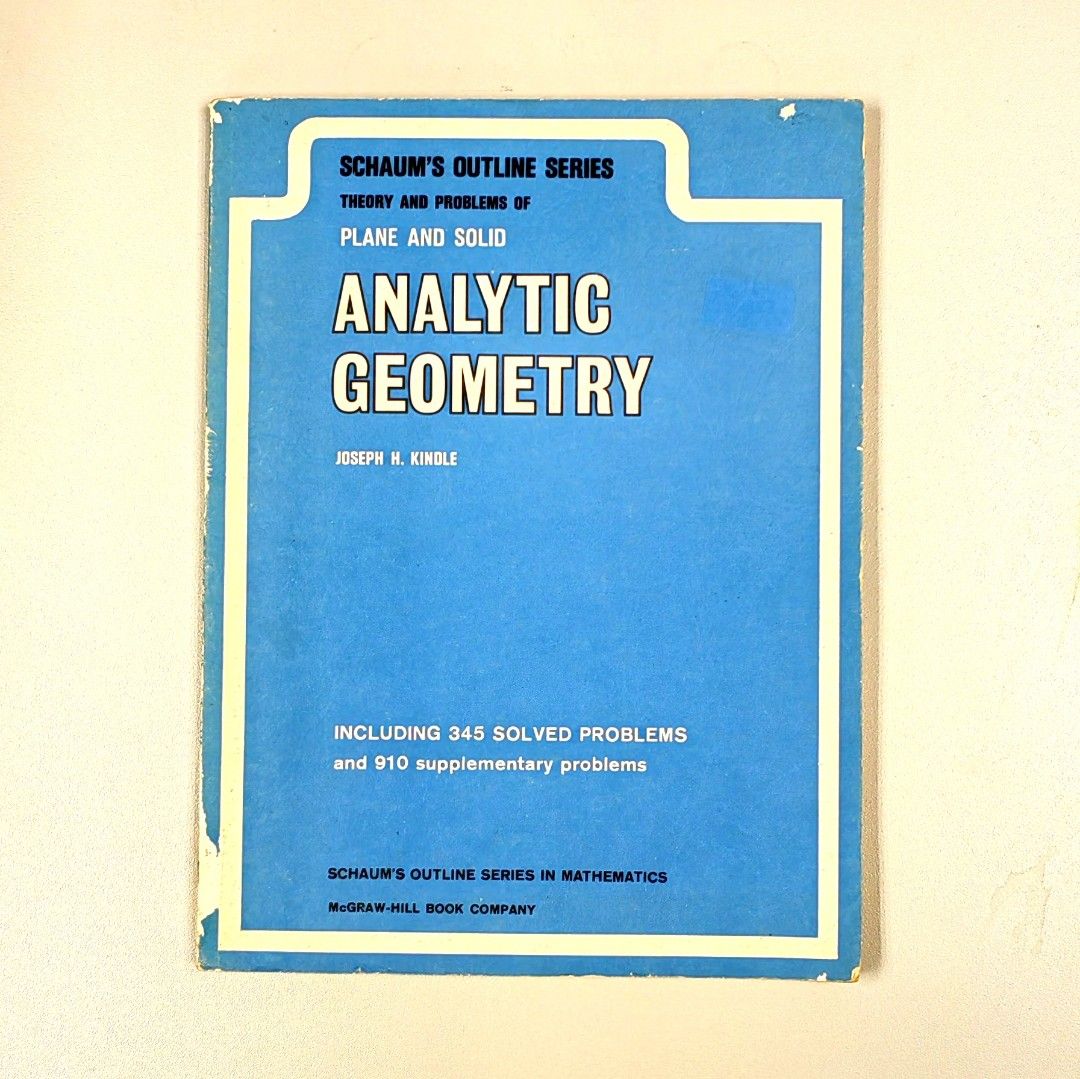 Analytic Geometry Coordinate Geometry, Schaum's Outline Series, HKALE ...