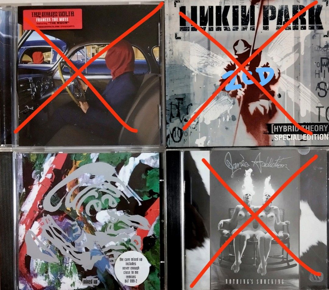 arthcd CDs at 9 each - THE CURE, LINKIN PARK 2CD, JANE'S ADDICTION ...