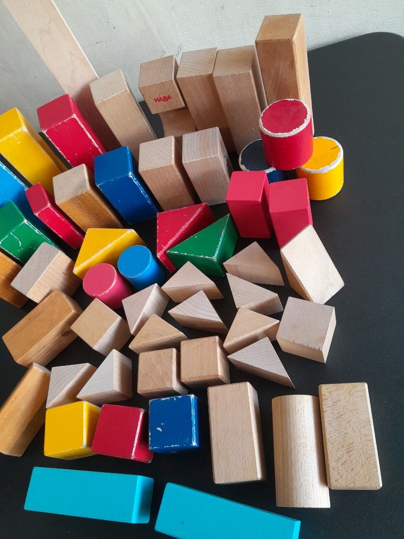 Assorted Big Wooden Building Blocks on Carousell