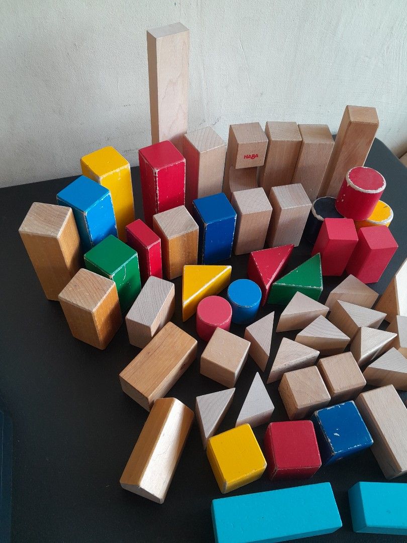 Assorted Big Wooden Building Blocks on Carousell