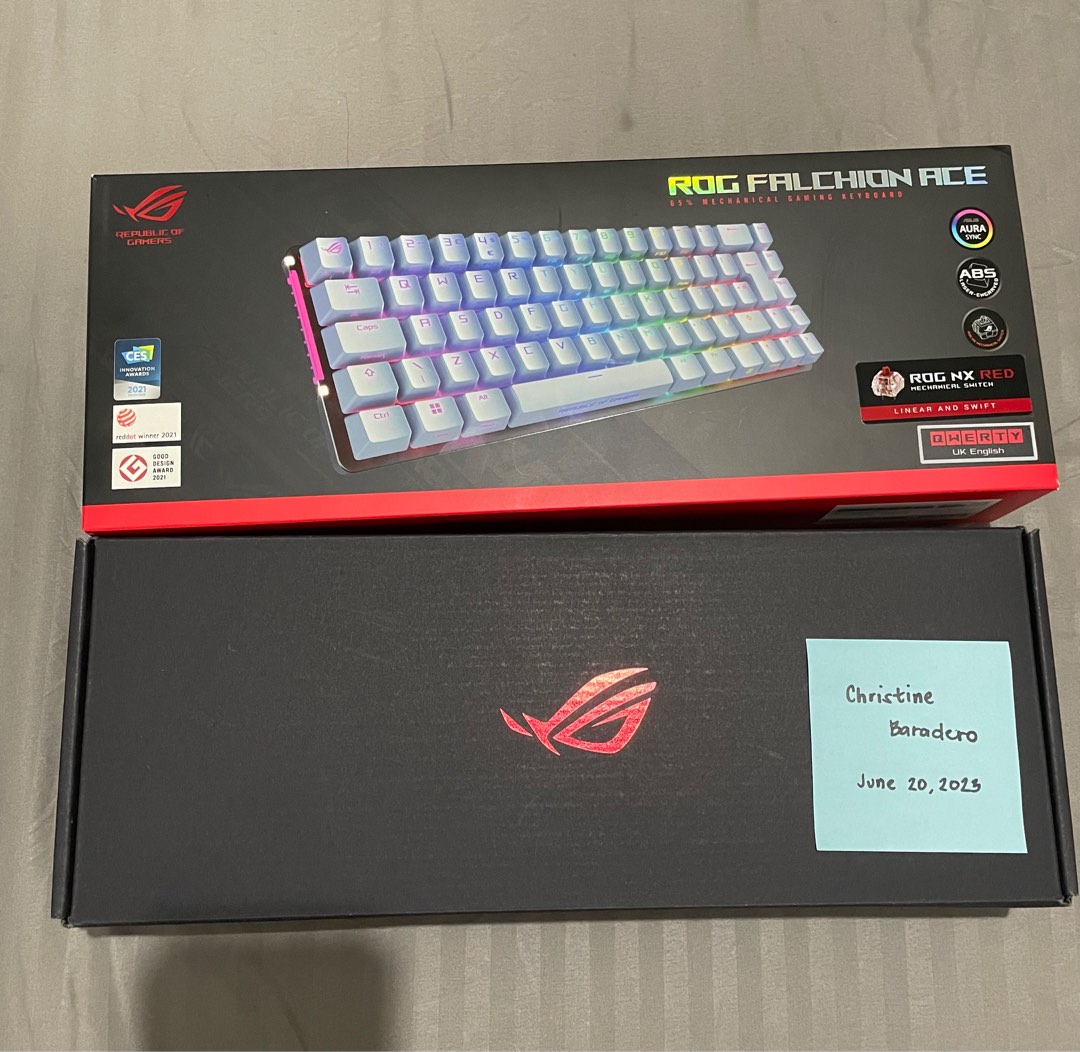 ASUS ROG Falchion Ice in White (ISO Layout), Computers & Tech, Parts ...