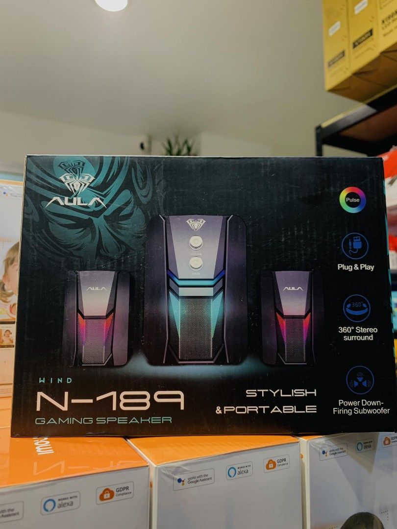 Aula N-189 RGB Desktop Gaming Speaker, Audio, Soundbars, Speakers & Amplifiers on Carousell