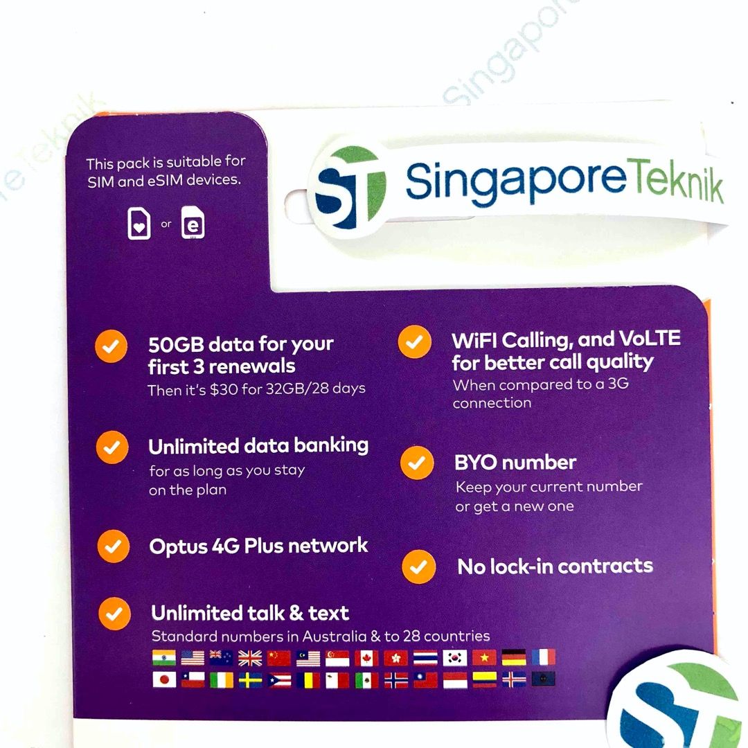 Australia Mobile Prepaid eSIM and SIM Card FREE CALL SMS HUGE DATA ...