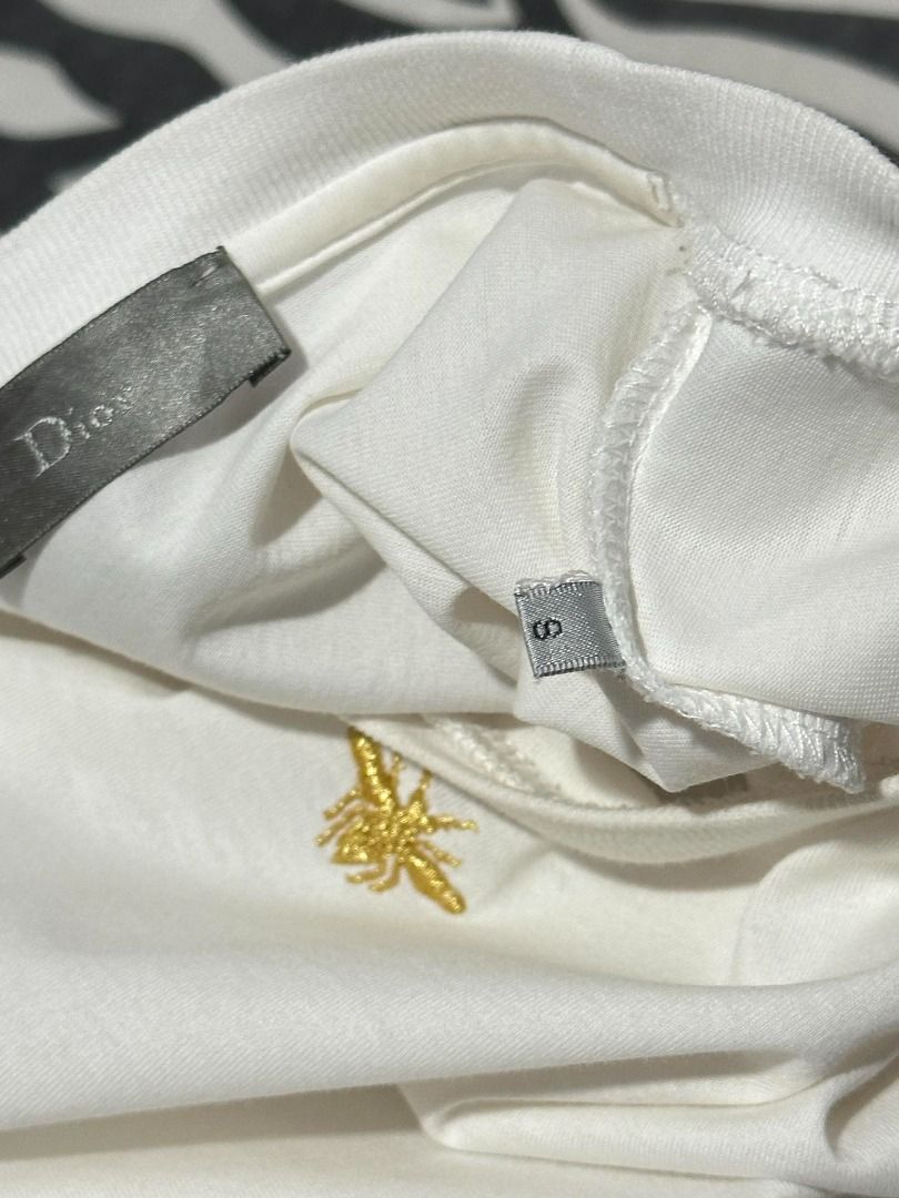 AUTHENTIC DIOR BEE LOGO SHIRT IN WHITE on Carousell