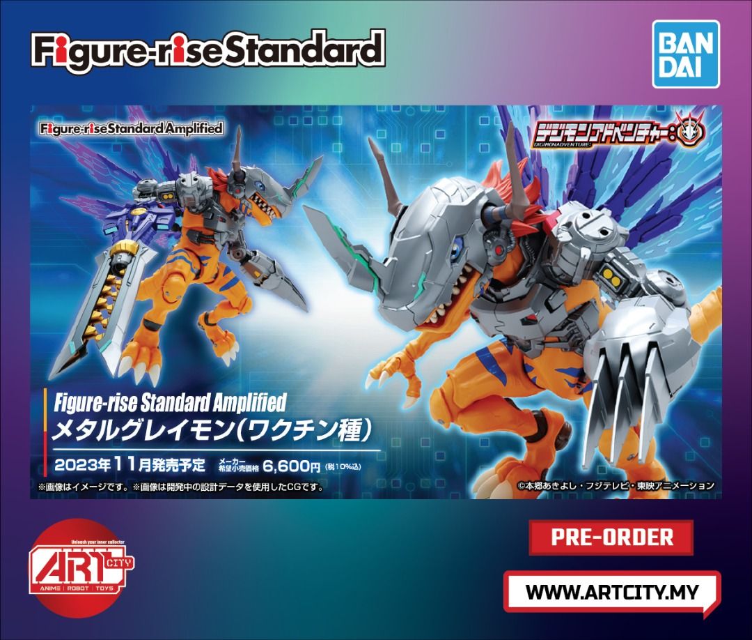 Bandai Figure Rise Standard Amplified - FRS MetalGreymon - Metal ...