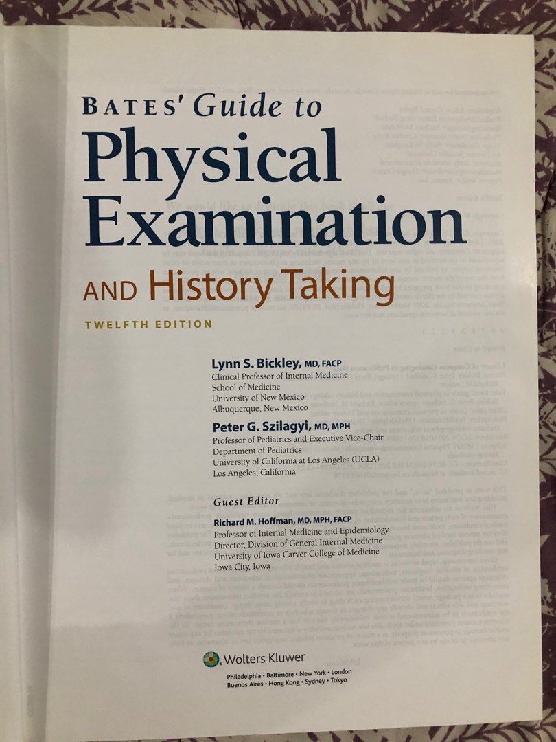 Bates’ Guide to Physical Examination and History Taking - 12th ed ...