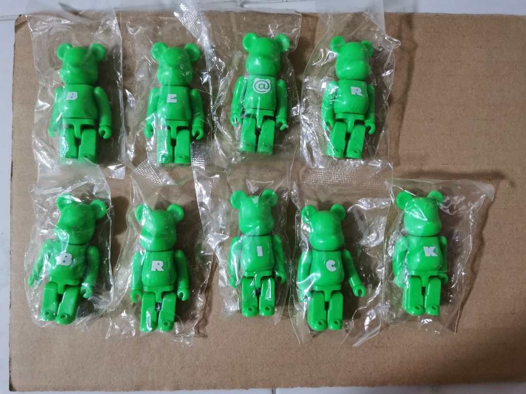 Series 38 BASIC/Fluorescence green (All 9 figures) Bearbrick (BE@RBRICK ...