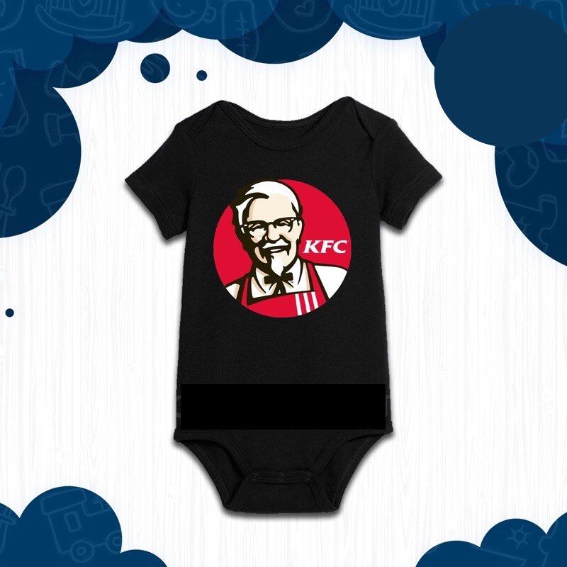 Black KFC Theme Baby Milestone Onesie on Carousell