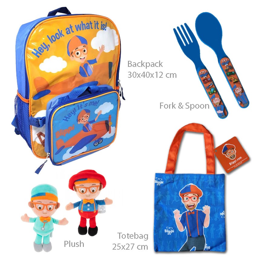 Blippi Toys Doll Plush Socks Spoon Fork, Hobbies & Toys, Toys & Games ...