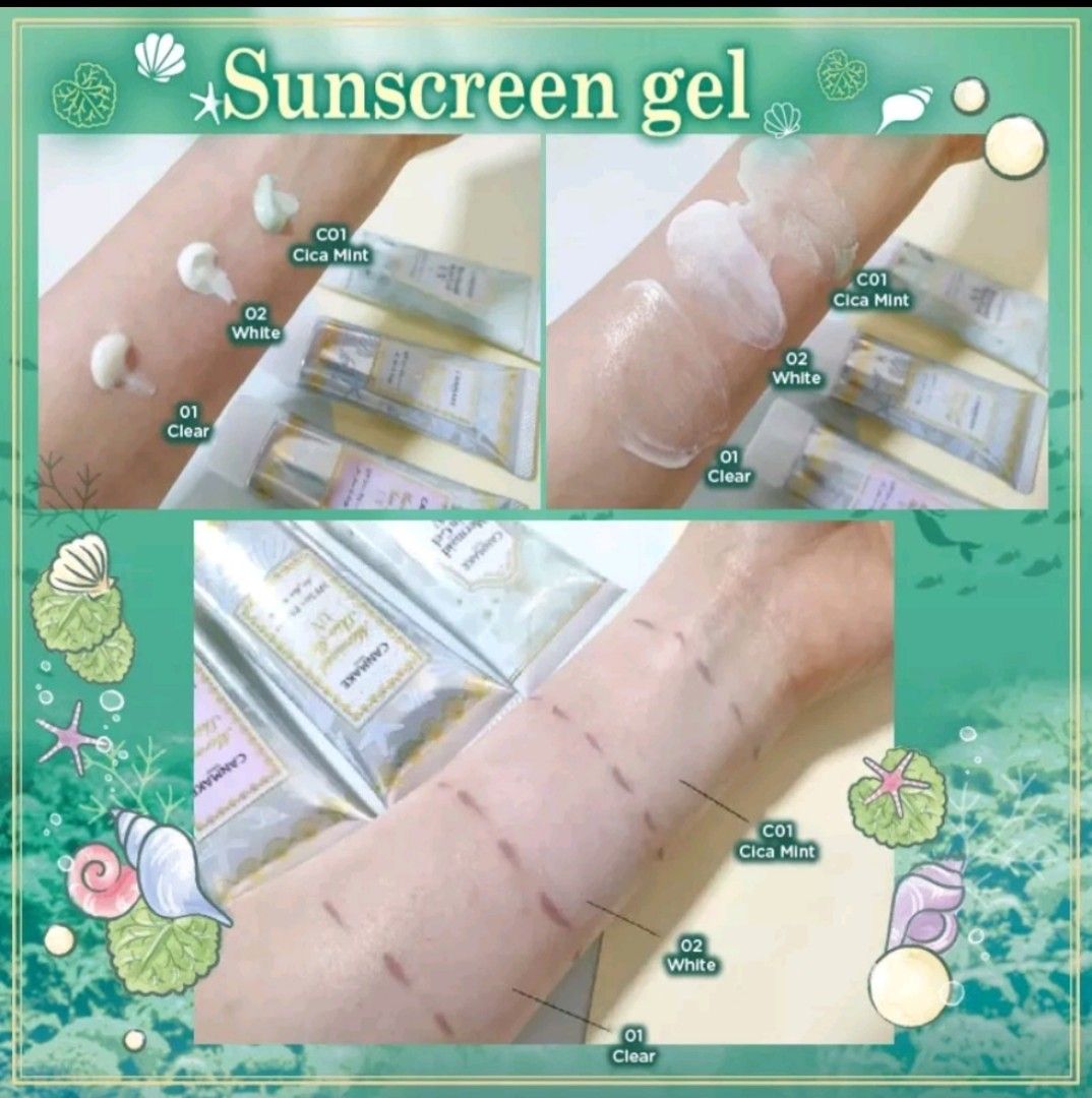 Brand new Canmake mermaid skin gel UV SPF 50+ PA++++ (shade C01 cica ...