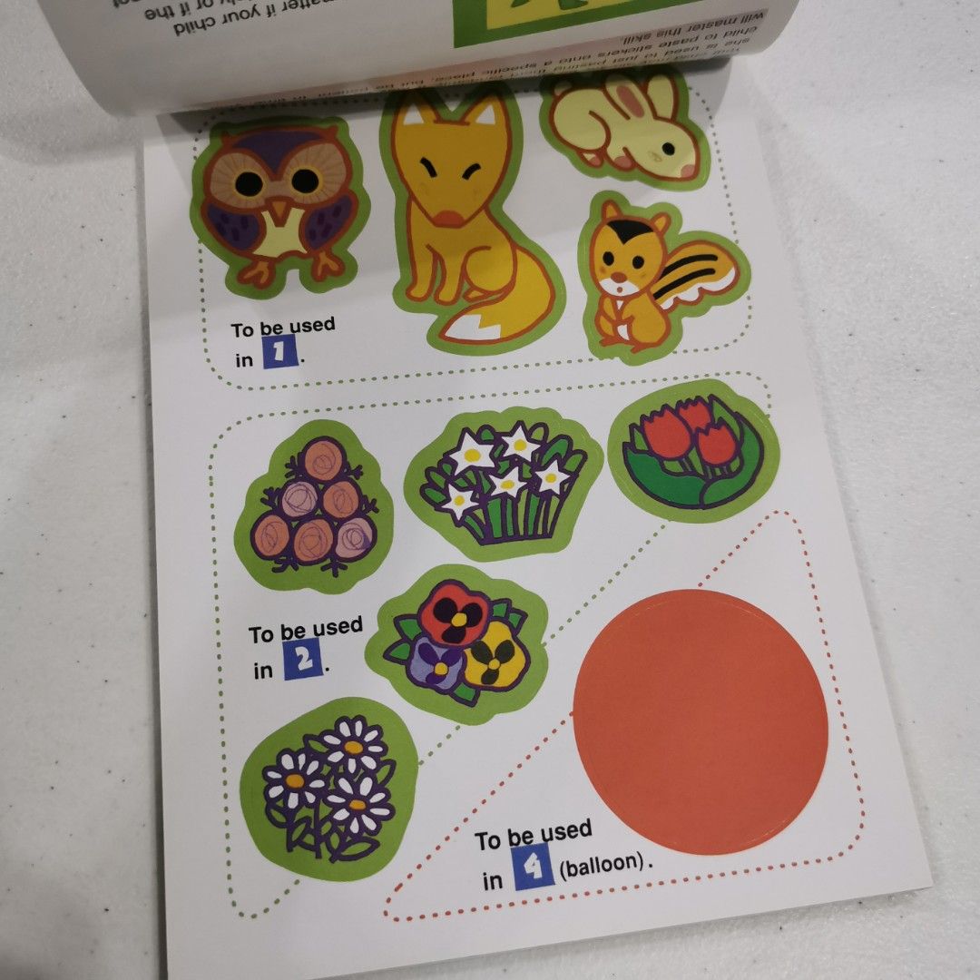 Brandnew Kumon ages 2 and up Let's Sticker & Paste activity work book ...