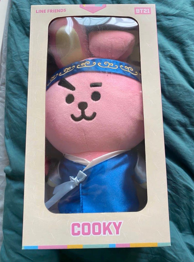 BTS BT21 RJ COOKY HANBOK EDITION STANDING PLUSH DOLL, Hobbies & Toys ...